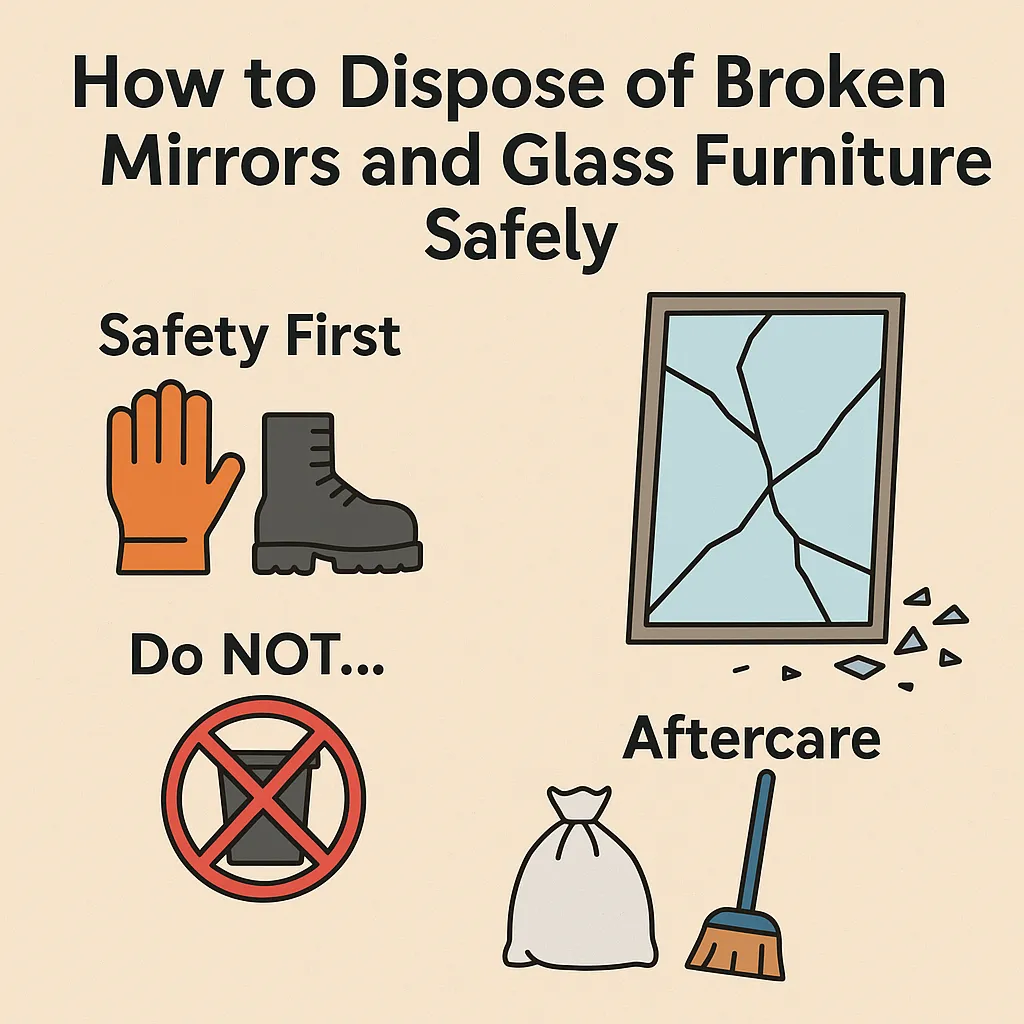 How to Dispose of Broken Mirrors and Glass Furniture Safely in ...